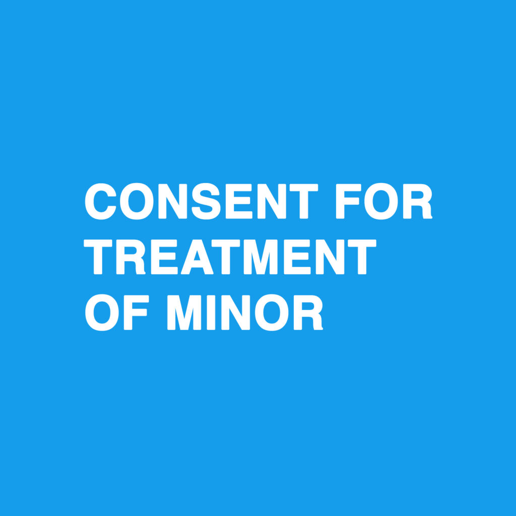 Consent for Treatment of Minor - Bryant Taylor Law